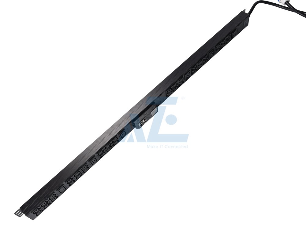 Metered rack PDU, ZeroU, Three Phase, 400V/63A, (36) C13 & (6) C19 | AZE